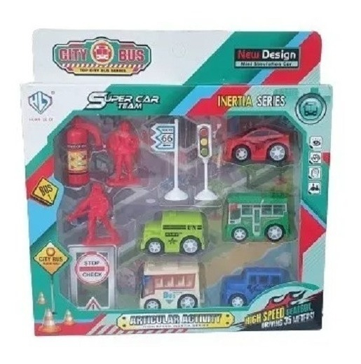 Set De Ciudad Autobus Y Ciudad Bomberos City Rescue - Bombero ...