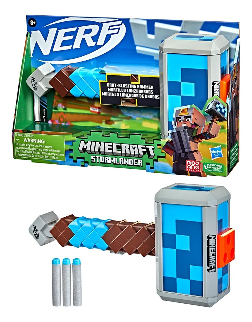 Martillo Minecraft Stormlander Lanza Dardos Nerf - Art F4735 ...