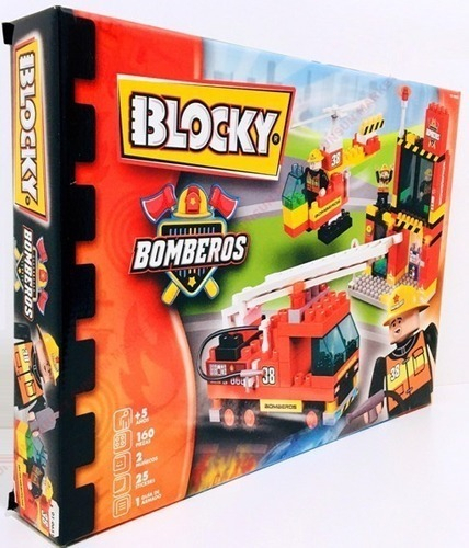Bloques Para Armar Blocky Bomberos 160 Piezas Dimare | Jugueterias ...