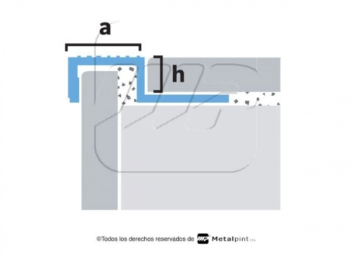 Nariz Moldumet Omega negro 18x12mm PVC E121N | Casa Outlet