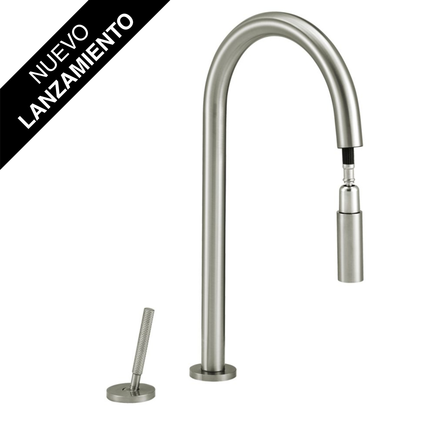 Griferia monocomando cocina Peirano beat Joystick niquel 20-201NI ...