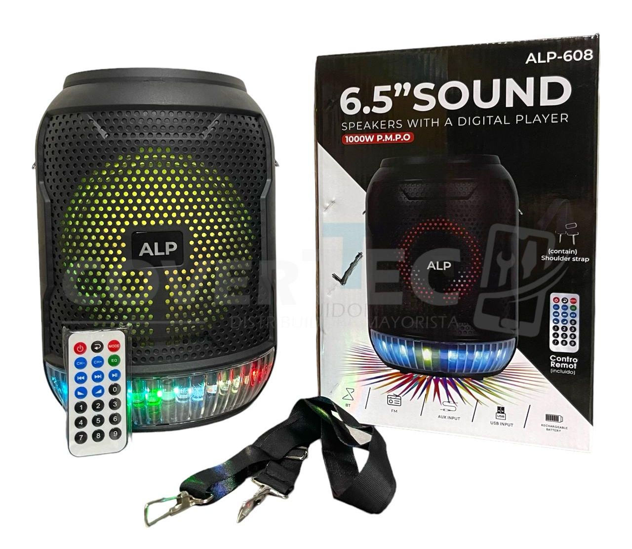 Parlante Bluetooth Mixor 6,5" Mod 608 Con Correa | Covertec