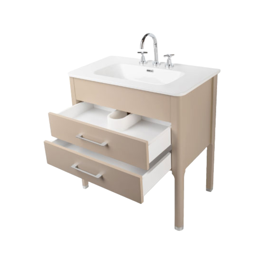 Vanitory Campi Curve Arena 100cm Mueble + Mesada 3 Agujeros | Elephant