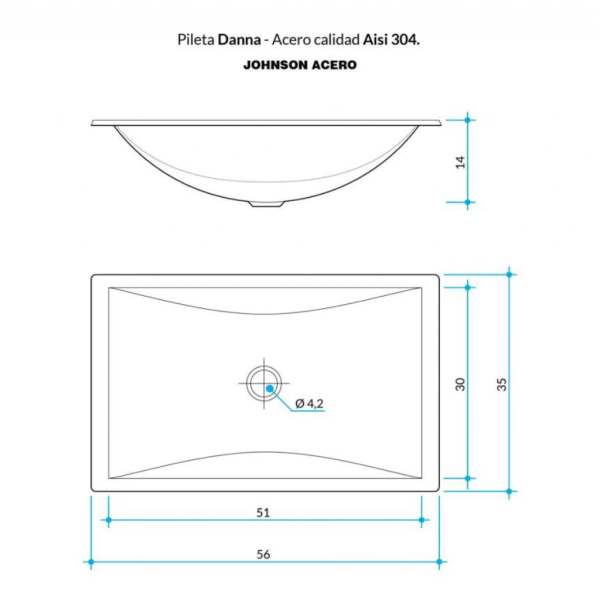 Johnson Pileta Vanitory Acero Danna | Elephant