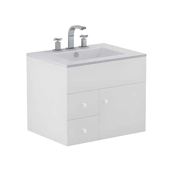 Mueble vanitory Ferrum 60 cm cadria sin mesada blanco CDR-MB-007-BL ...