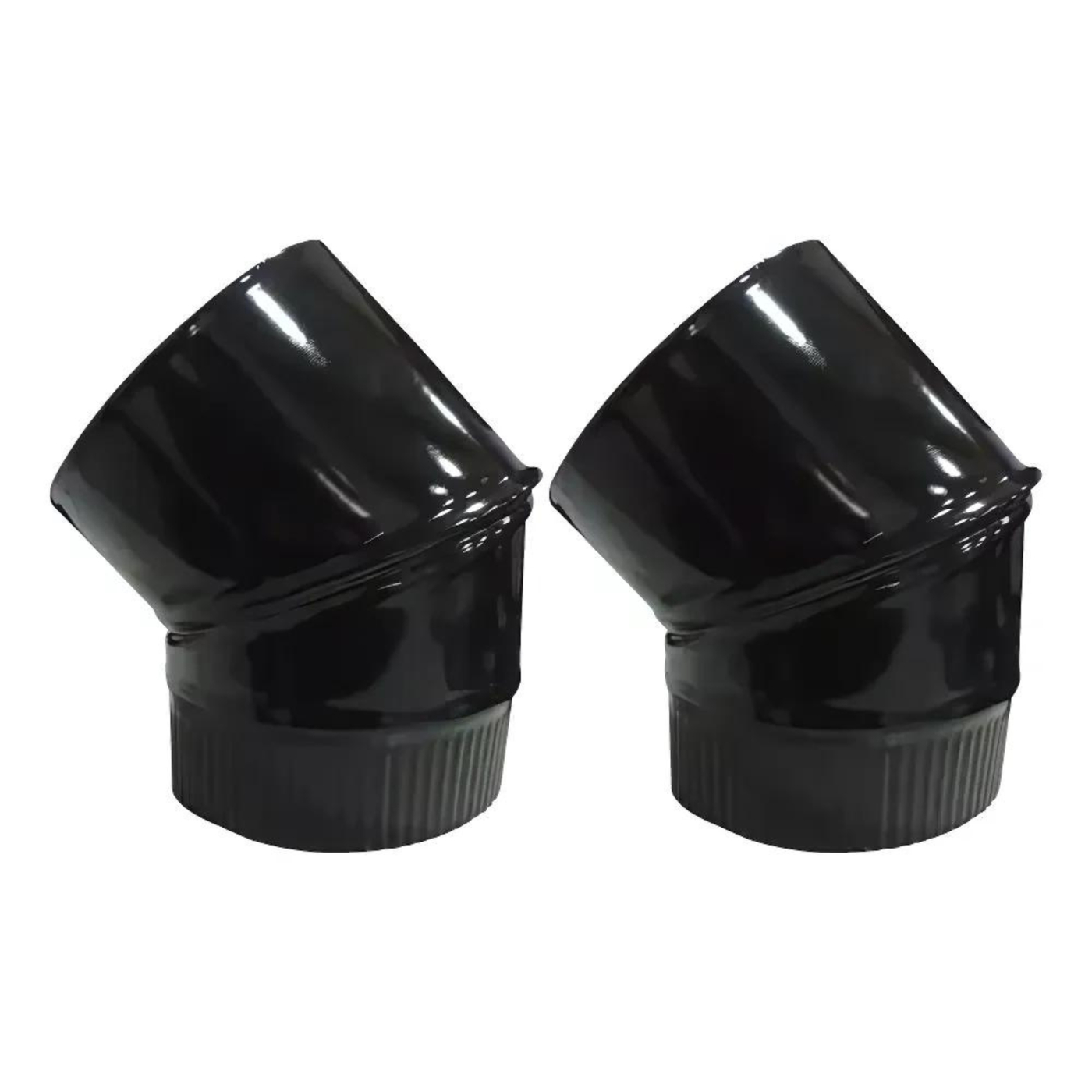 Kit codos Tromen enlozado negro 8" 05-000-075 | Foschia