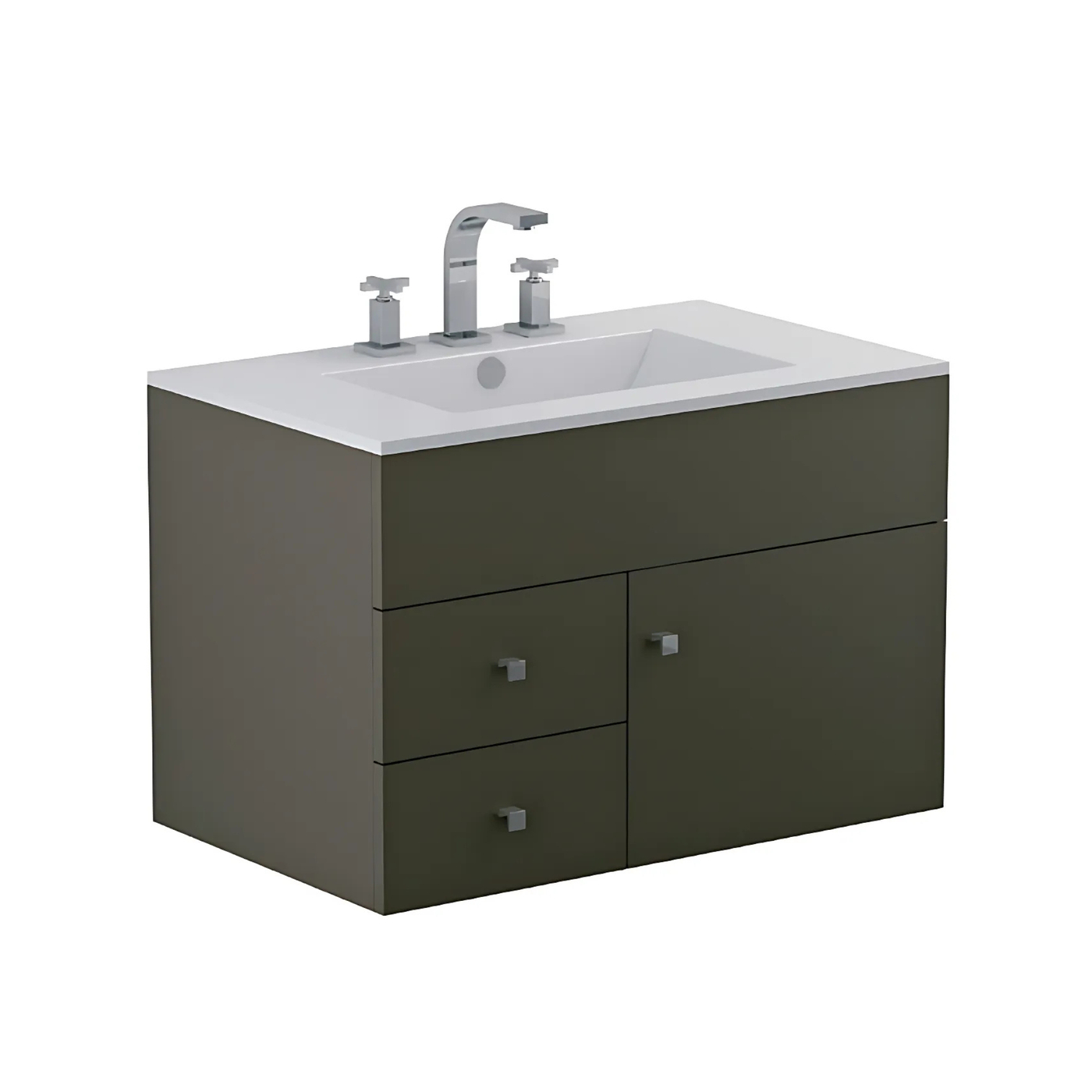 Mueble vanitory Ferrum 75 cm cadria sin mesada CDR-MB-014-MO | Foschia