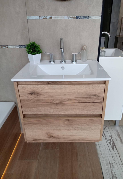 Vanitory Aereo Campi Zamba Roble verona 60cm c/mesada 1 aguj ZA60CLM ...