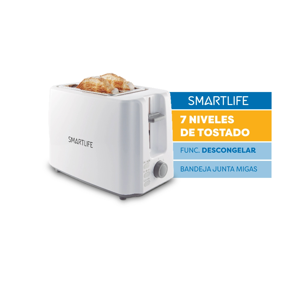 Tostadora Electrica Smartlife 750W SL-TO1301W | Foschia
