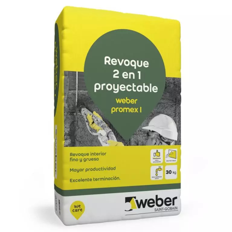 Weber Revoque Promex Interior 2 En 1 X30 Kg. Proyectable 90-2699 | Foschia