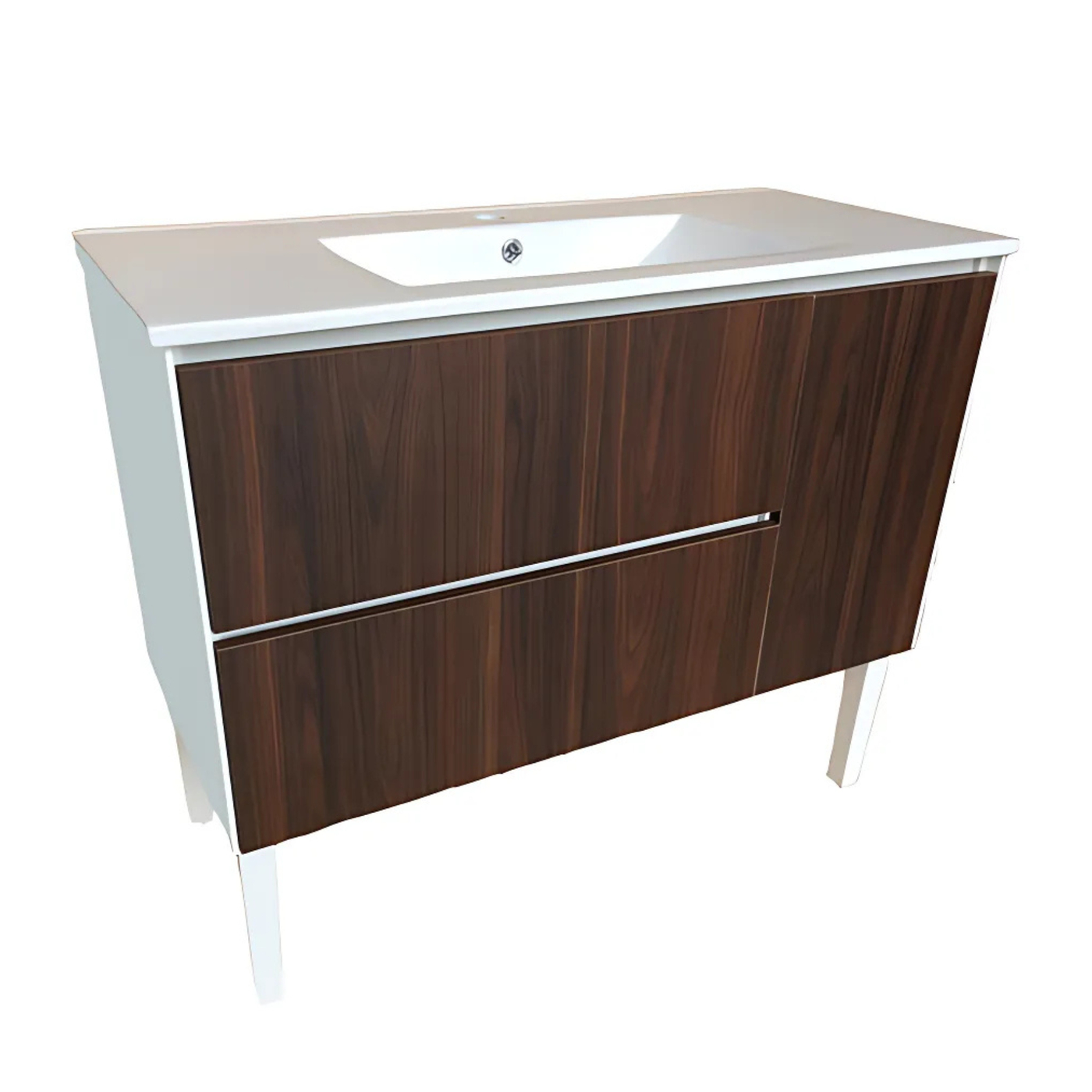 Vanitory Versailles capri 2 cajones 1 agujero con mesada concreto LC ...