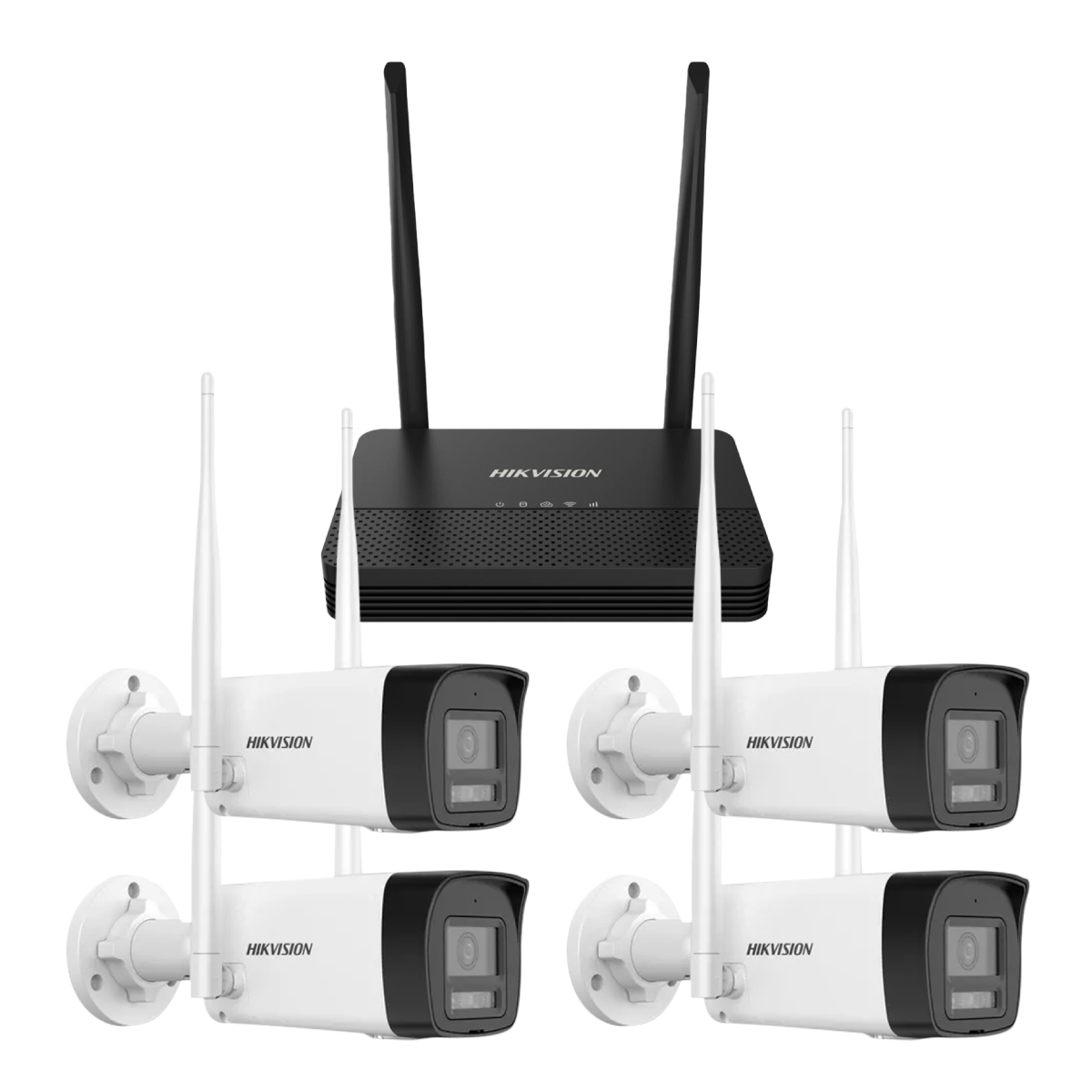 Kit Easy Link NVS 4 Canales + 4 Camaras Bullet Full HD Wi-Fi | Hikvision