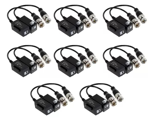 Kit x8 - Par de Balun - CCTV HD Turbo - AHD/CVI/TVI | Hikvision