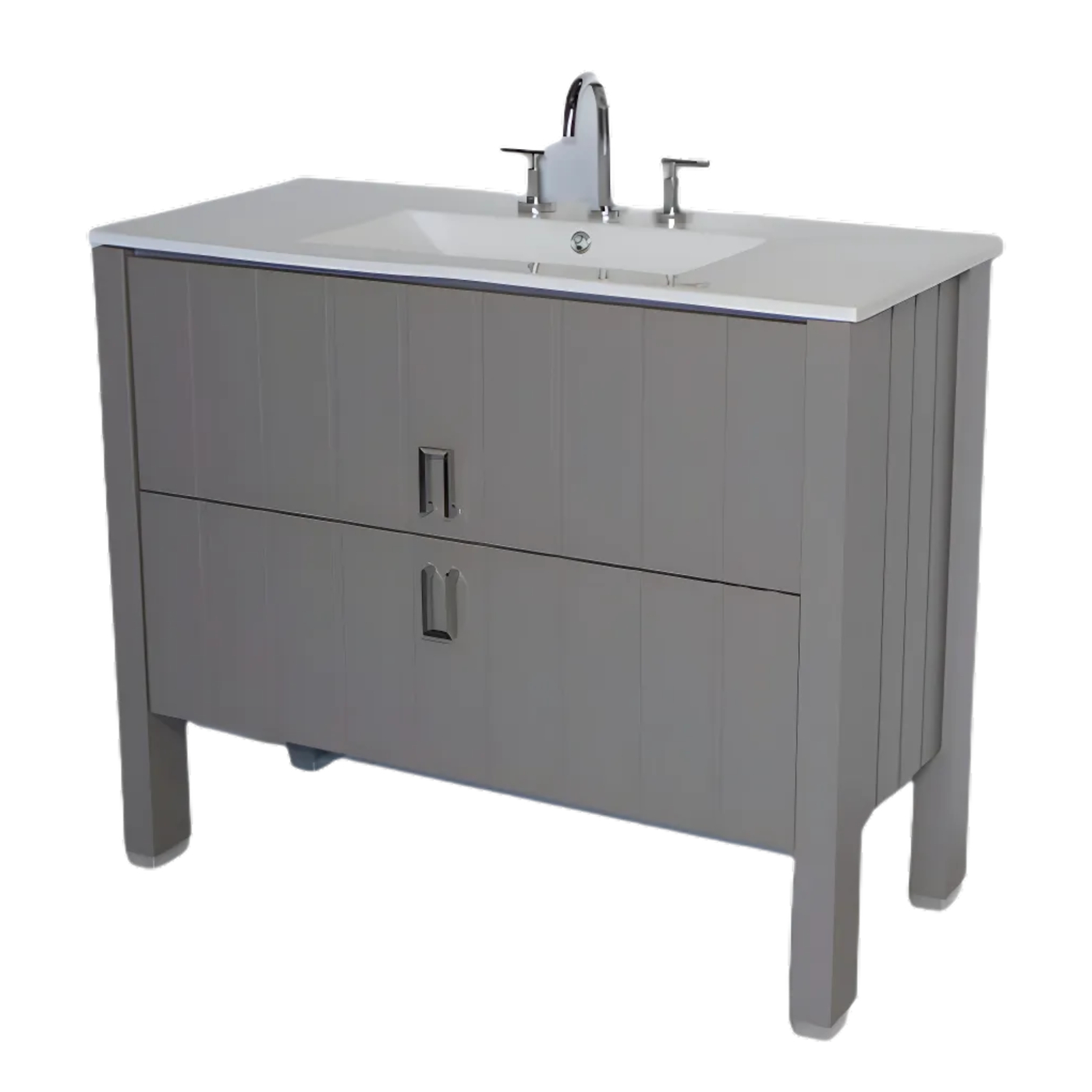 Vanitory Campi deck 100 gris con mesada 3AG | MAS.design