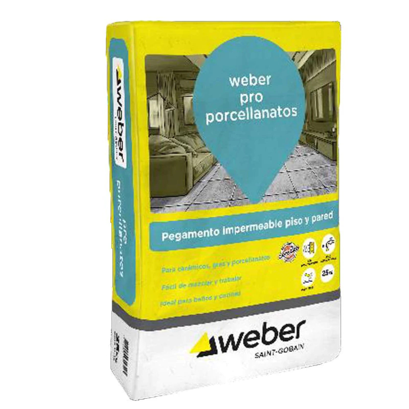 Adhesivo Weber Pro Porcelanato x 25kg | Permat