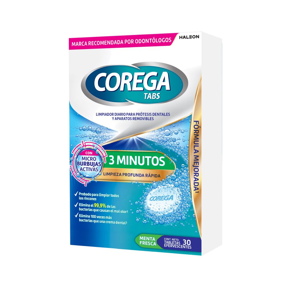 Corega Tabs Tabletas Limpiadoras Para Prótesis Dental X30 | SelmaDigital