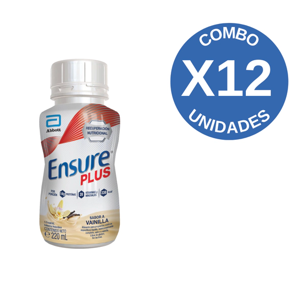 Combo X12 Ensure Plus Líquido Vainilla 220 Ml | SelmaDigital