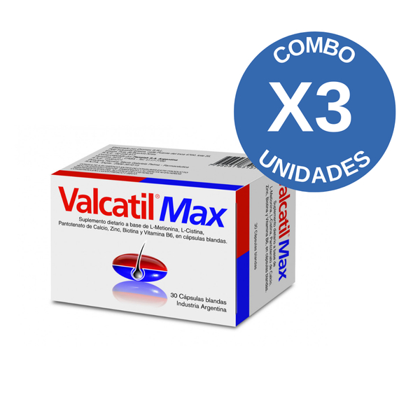 Pack X3 Valcatil Max 30 Caps Blandas | SelmaDigital