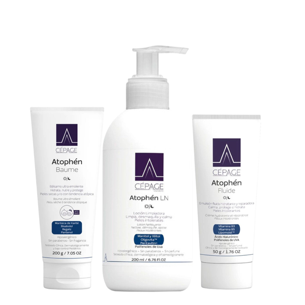 Combo Atophen Baume Corporal + Emulsion Facial + Locion Limpiadora ...
