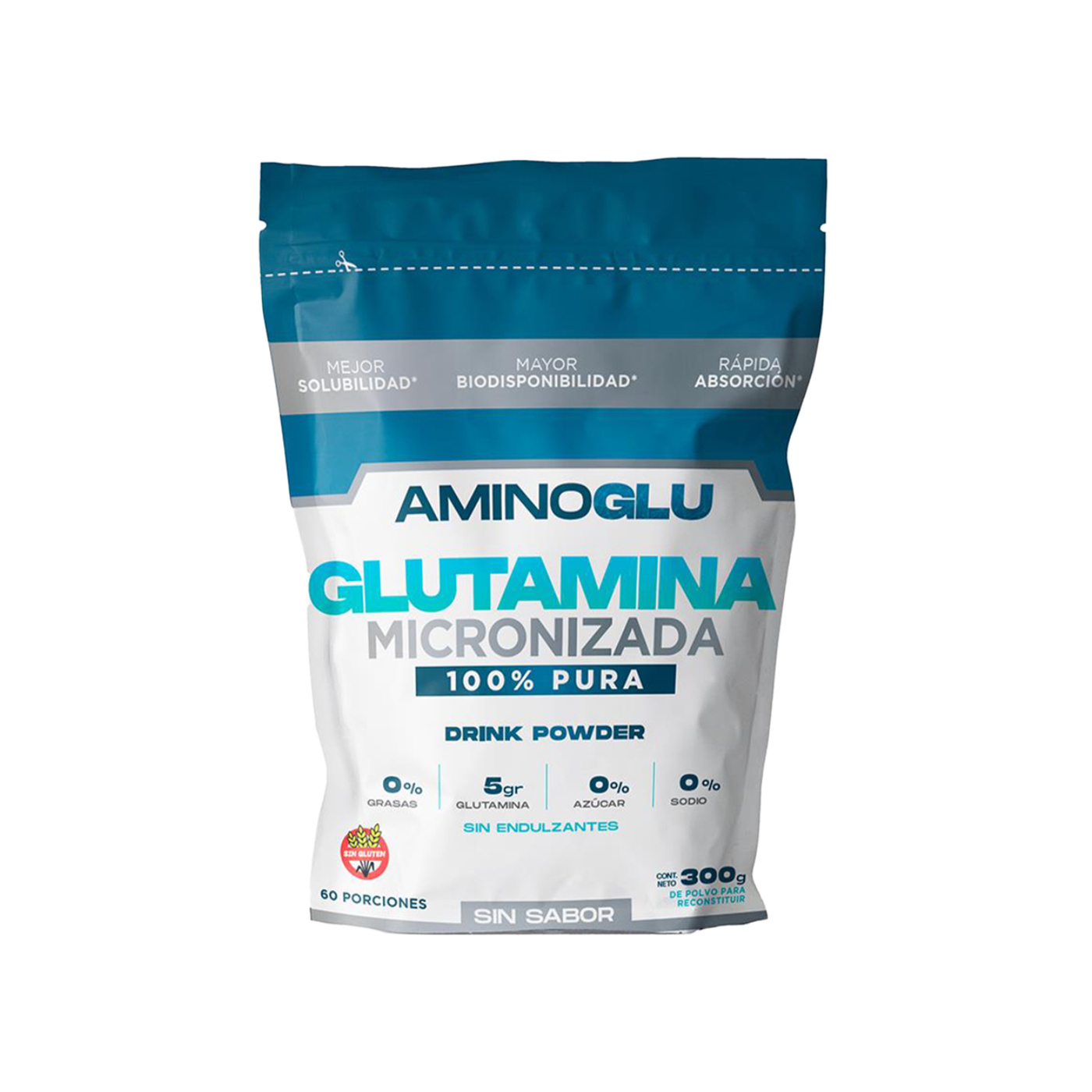 Aminoglu Glutamina Micronizada Polvo X300gr | SelmaDigital