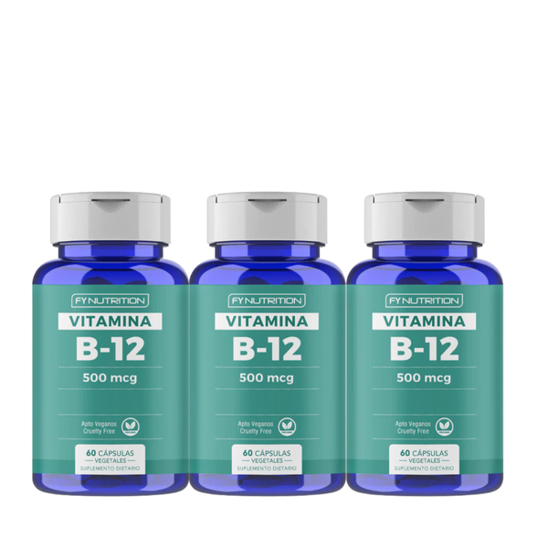 Combo X3 Vitamina B12 500mcg 60 Capsulas | SelmaDigital