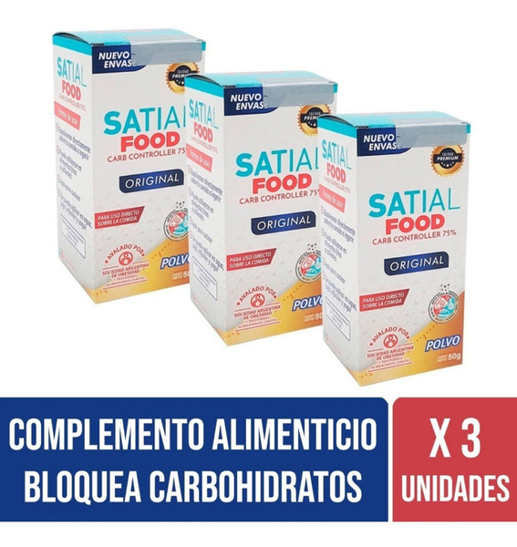 Satial Food Bloquea Carbohidratos Polvo Combo X 3 | SelmaDigital
