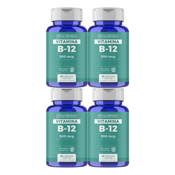 Combo X4 Vitamina B12 500mcg 60 Capsulas | SelmaDigital