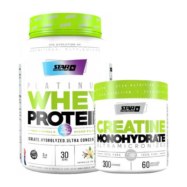 Combo Whey Protein Vainilla + Creatina Star Nutrition | SelmaDigital