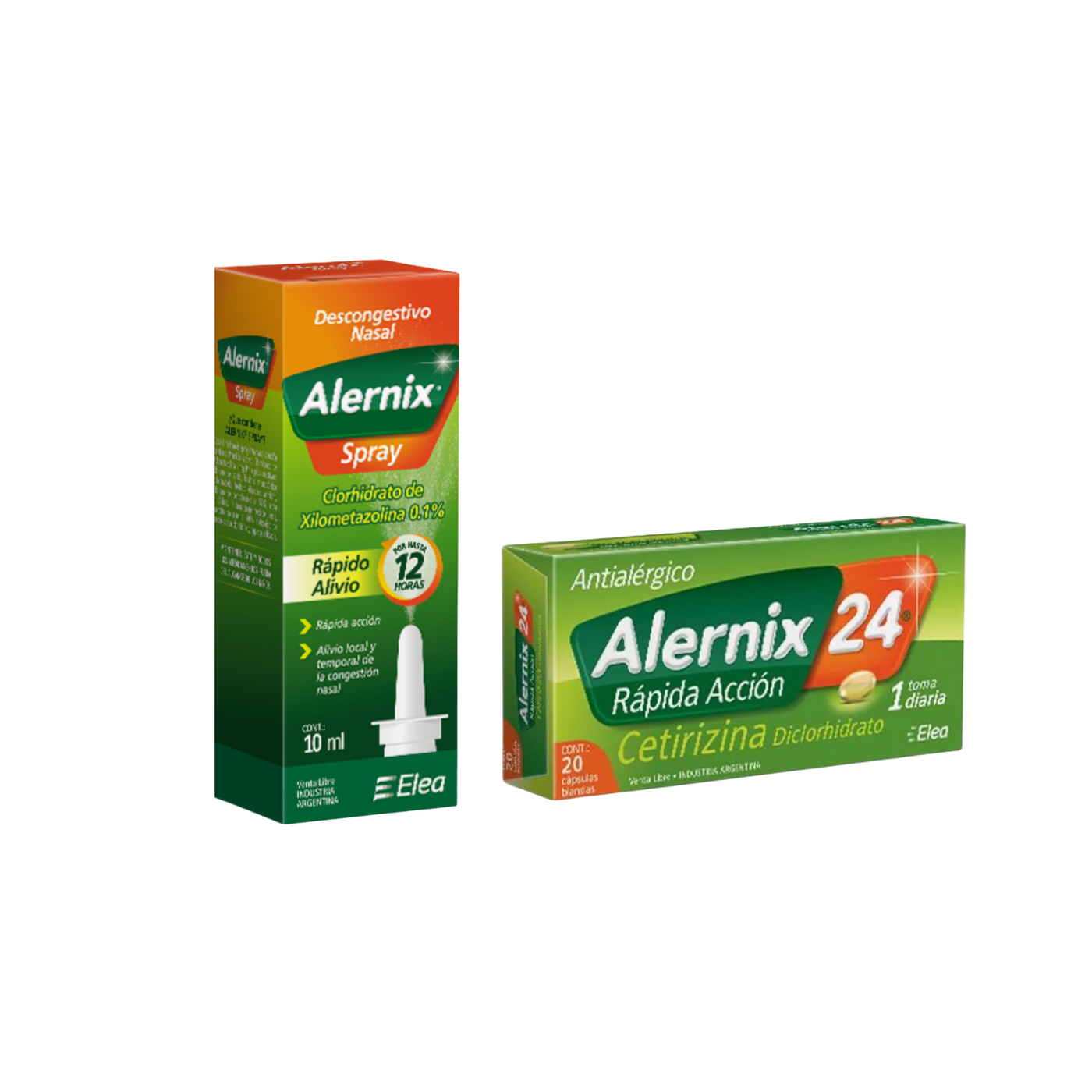 Alernix Spray Nasal X10ml + Alernix 24 Cetirizina X20 Cápsulas ...