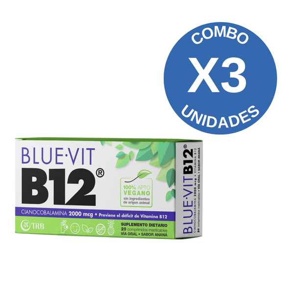 Combo X3 Blue Vit B12 20 Comprimidos | SelmaDigital