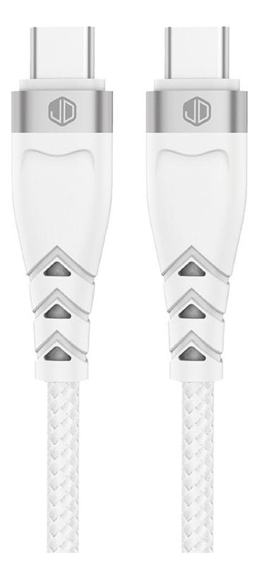 Cable de datos JD D-30 USB C a USB C Blanco | Tiendashopealo