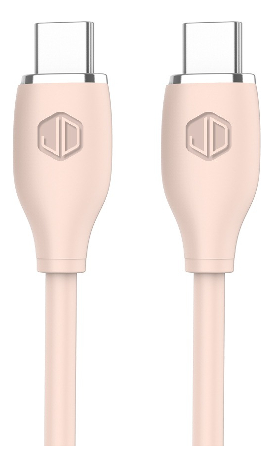 Cable de datos JD D-23 USB C a USB C Rosa | Tiendashopealo