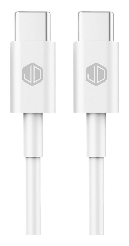 Cable de datos JD D-68 USB C a USB C Blanco 60w | Tiendashopealo